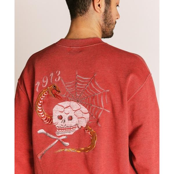 『セール実施中』ZOZO問い合わせ番号:95254626ショップ:SCHOTT，ショットブランド:schott，ショット商品名:Schott/ショット/PIGMENT SKULL AND SNAKE CREW SWEAT/ピグメント スカル...