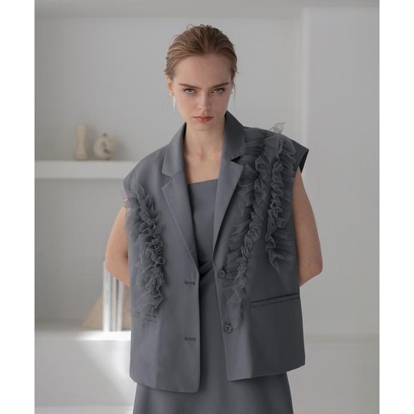 『セール実施中』ZOZO問い合わせ番号:95254883ショップ:Leja，レジャブランド:Leja，レジャ商品名:【LEJA】チュールフリルセットアップドレスワンピース2点セット美脚効果結婚式 パーティードレス 成人式 二次会 同窓会 お...