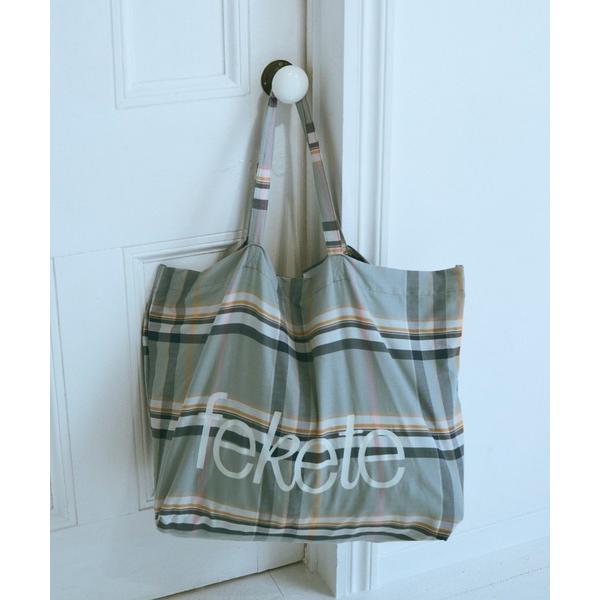 『タイムセール実施中』ZOZO問い合わせ番号:95255168ショップ:INTER FACTORY，インターファクトリーブランド:FEKETE，フェケテ商品名:fekete checked big tote bag / feketeロゴチェ...