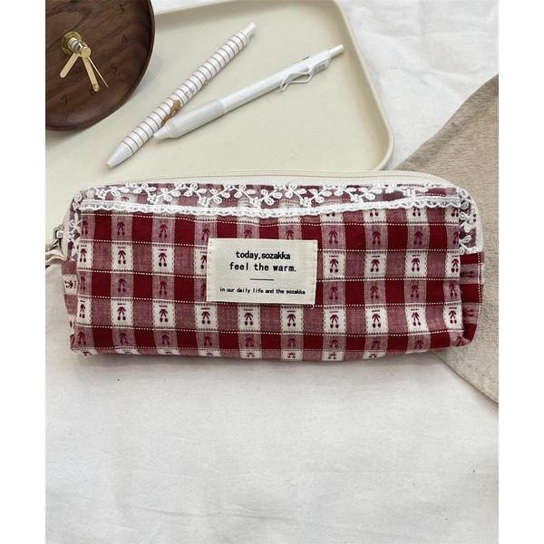 ZOZO問い合わせ番号:95255326ショップ:VIBGYOR，ヴィブジョーブランド:VIBGYOR，ヴィブジョー商品名:Mignonjour/さくらんぼチェック柄ペンケース M2773カテゴリ:財布/小物>ポーチブランド品番:M2...