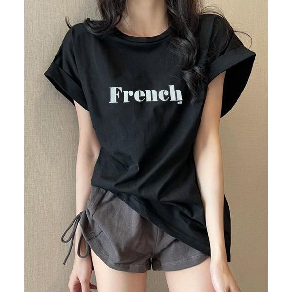 『セール実施中』ZOZO問い合わせ番号:95255614ショップ:VIBGYOR，ヴィブジョーブランド:VIBGYOR，ヴィブジョー商品名:[NARULA/ナルラ]フレンチ ロゴ プリント Tシャツ(CZ)カテゴリ:トップス>Tシャツ...