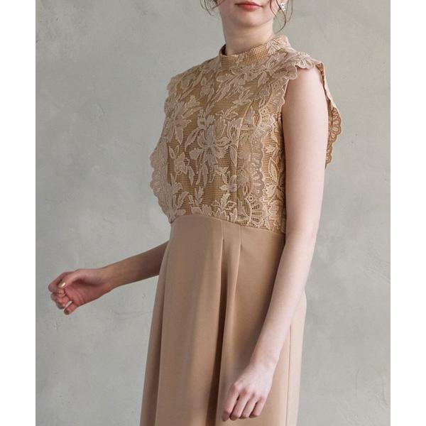 『セール実施中』ZOZO問い合わせ番号:95317449ショップ:AIMER，エメブランド:AIMER，エメ商品名:メッシュフラワーレース×マットサテンフリルスリーブタイトパーティードレス　結婚式　お呼ばれ　ドレス　20代 30代 40代カ...