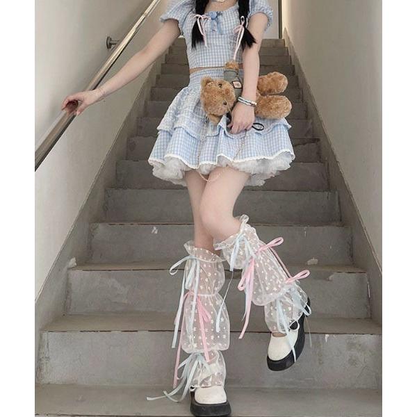 ※このアイテムは返品・交換対象外商品です。ZOZO問い合わせ番号:95317464ショップ:Mayree，メイリーブランド:Mayree，メイリー商品名:【urge select】リボン フラワーデザイン チュール レッグウォーマーカテゴリ...