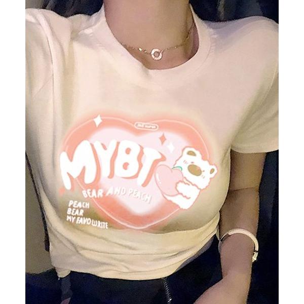 『タイムセール実施中』ZOZO問い合わせ番号:95347778ショップ:VIBGYOR，ヴィブジョーブランド:VIBGYOR，ヴィブジョー商品名:[NARULA/ナルラ]Y2K キュートベア プリント Tシャツ(CZ)カテゴリ:トップス&g...