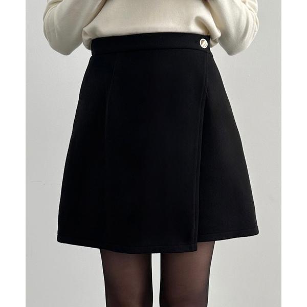 『タイムセール実施中』ZOZO問い合わせ番号:95348166ショップ:JUNOAH，ジュノアブランド:CENEA，セネア商品名:ウールライク金釦ラップスカパンカテゴリ:スカート>スカートブランド品番:frne070-045素材:表地...