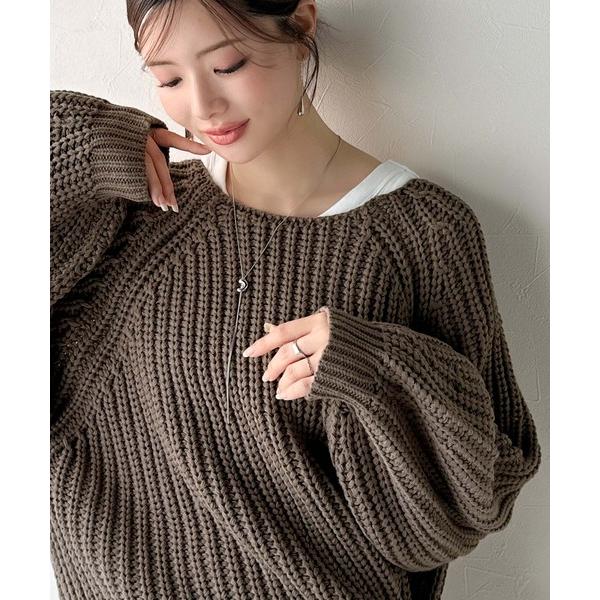 『セール実施中』ZOZO問い合わせ番号:95348395ショップ:Classical Elf，クラシカルエルフブランド:classicalelf，クラシカルエルフ商品名:後ろ姿まで抜け感UP♪ケーブル編みバックデザイン×ルース片畦ビッグラグ...