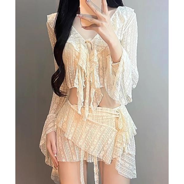 『セール実施中』※このアイテムは返品・交換対象外商品です。ZOZO問い合わせ番号:95348549ショップ:FRP，エフアールピーブランド:MAISON DE THERESE，メゾン ド テレーズ，FRP，エフアールピー商品名:レース長袖ビ...