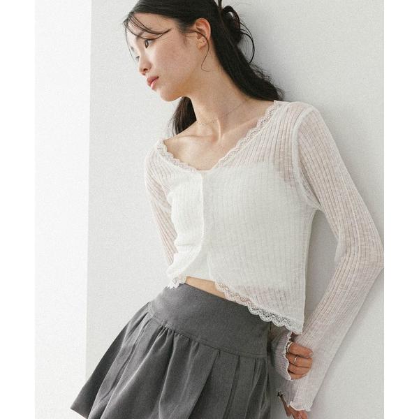 『タイムセール実施中』ZOZO問い合わせ番号:95348691ショップ:Heather，ヘザーブランド:Heather，ヘザー商品名:シアーレースカーディガン　573229カテゴリ:トップス>カーディガン/ボレロブランド品番:5732...