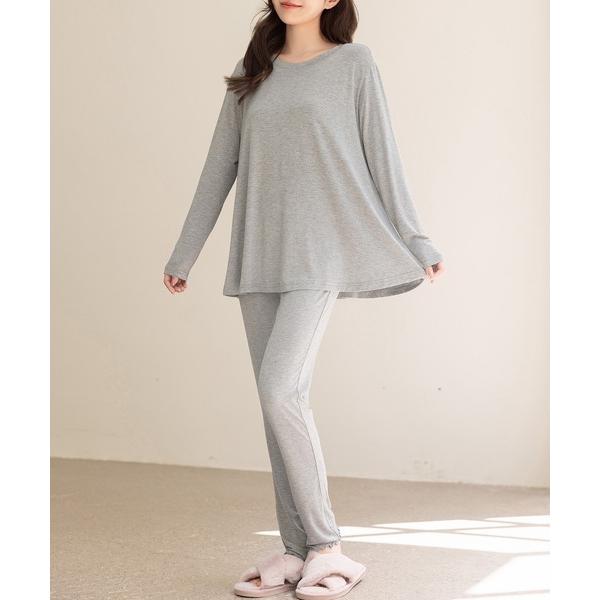 『タイムセール実施中』ZOZO問い合わせ番号:95349299ショップ:TeddyShop，テディショップブランド:DAY CLOSET，デイ クローゼット商品名:レディース てろっとなめらか長袖プルオーバーメロウフリルルームウェア 上下2...