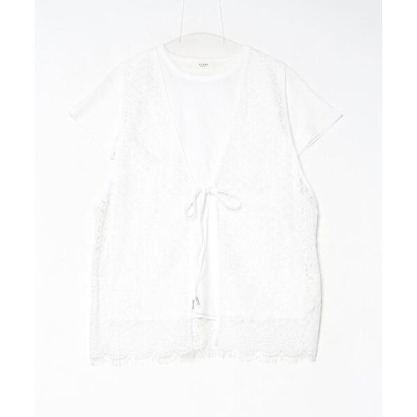 『タイムセール実施中』ZOZO問い合わせ番号:95380287ショップ:BEAMS HEART，ビームスハートブランド:BEAMS HEART，ビームスハート商品名:レースベスト×Tシャツカテゴリ:トップス>Tシャツ/カットソーブラン...