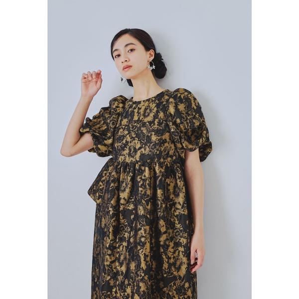 ZOZO問い合わせ番号:95380429ショップ:bflat，ビーフラットブランド:niana，ニアナ，ANDRESD，アンドレスド商品名:バブルスリーブジャガードドレス ドット マタニティ 妊婦 結婚式 二次会 成人式 同窓会 パーティー...