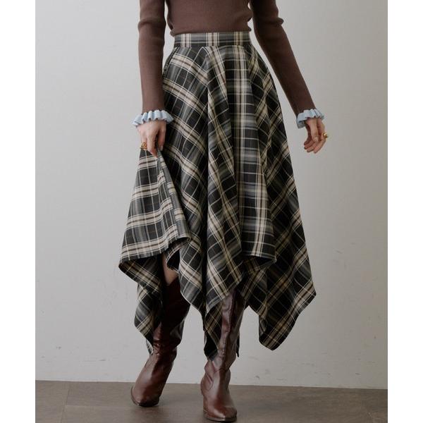 『タイムセール実施中』ZOZO問い合わせ番号:95380470ショップ:19 roots studio，ナインティーン ルーツ スタジオブランド:VIOLETTA，ヴィオレッタ商品名:チェック柄ハンカチーフヘムスカートカテゴリ:スカート&g...