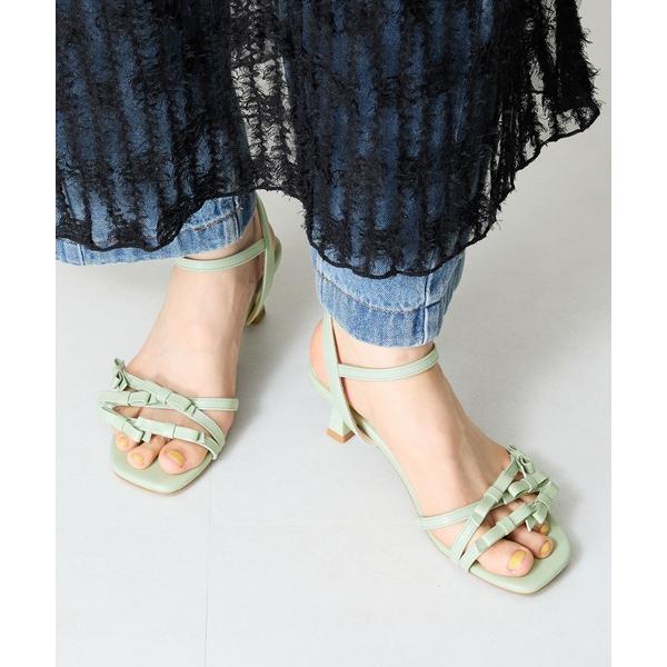 ZOZO問い合わせ番号:95380676ショップ:ORiental TRaffic，オリエンタルトラフィックブランド:ORiental TRaffic，オリエンタルトラフィック商品名:たっぷりリボンヒールサンダル/56223カテゴリ:シュー...