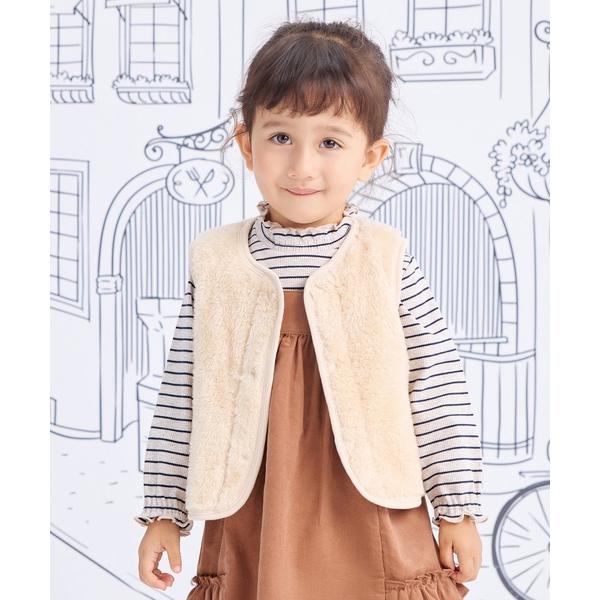 ZOZO問い合わせ番号:95382446ショップ:Combi mini，コンビミニブランド:combimini，コンビミニ商品名:ふわふわボアベストカテゴリ:トップス>ベストブランド品番:458360素材:ポリエステル100%（ボアフ...