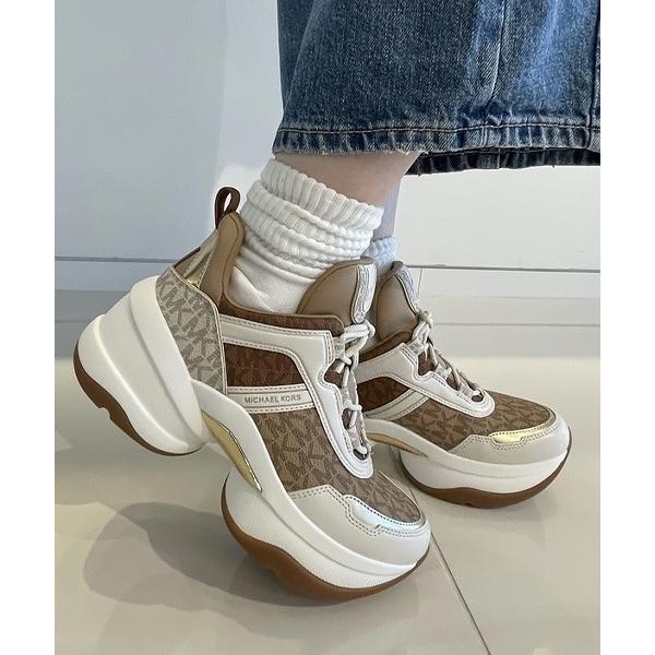『セール実施中』ZOZO問い合わせ番号:95411486ショップ:MICHAEL KORS，マイケル・コースブランド:MICHAEL KORS，マイケルコース商品名:OLYMPIA ウェッジ スニーカーカテゴリ:シューズ>スニーカーブ...