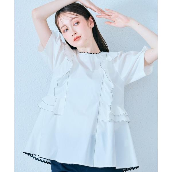 『セール実施中』ZOZO問い合わせ番号:95415794ショップ:Rose Tiara，ローズティアラブランド:Audie a Muses，オーディアミューズ商品名:バイカラーステッチブラウスカテゴリ:トップス>シャツ/ブラウスブラン...