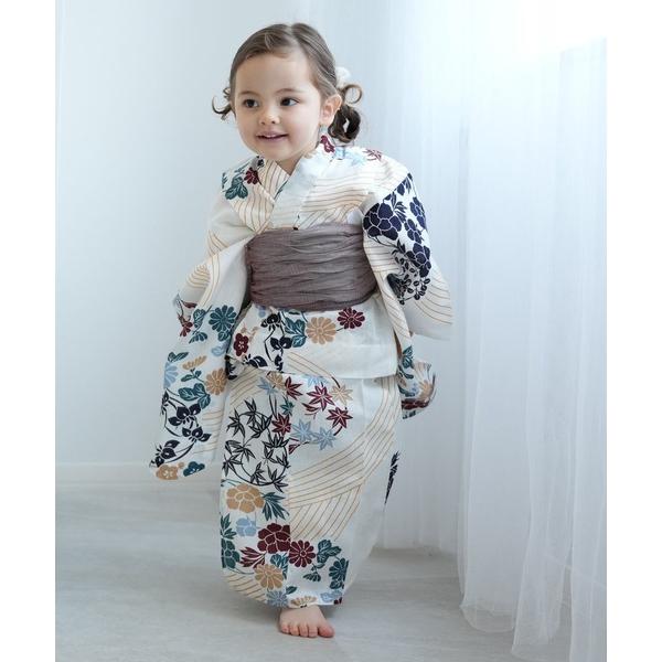 ZOZO問い合わせ番号:95416081ショップ:utatane，ウタタネブランド:utatane，ウタタネ商品名:キッズ浴衣3点セット utatane きなりにえんじとからしの花輪カテゴリ:水着/着物・浴衣>浴衣ブランド品番:651...