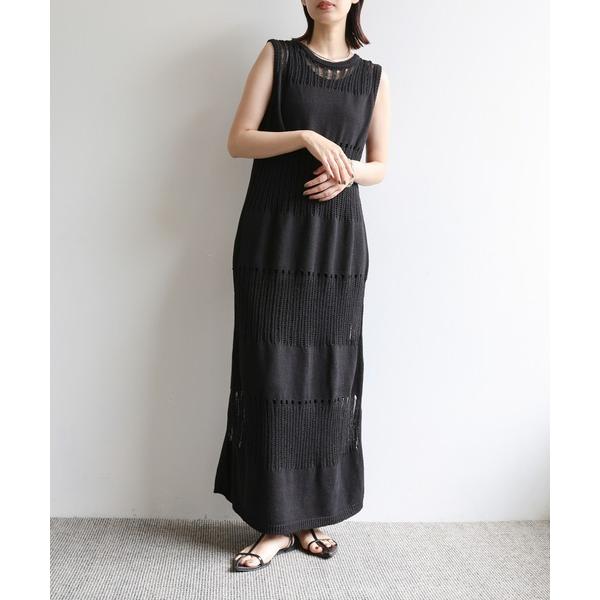 『セール実施中』ZOZO問い合わせ番号:95416678ショップ:select MOCA，セレクトモカブランド:select MOCA Et，セレクトモカエト商品名:【Et】Sheer-patterned knit One-pieceカテゴ...