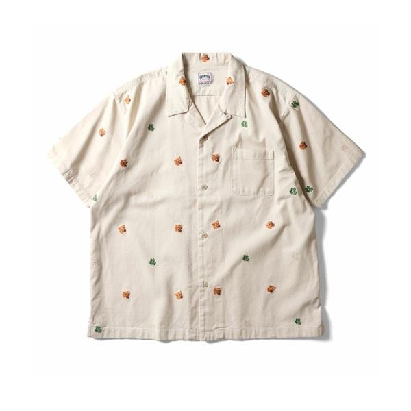 『タイムセール実施中』ZOZO問い合わせ番号:95417818ショップ:Revo.，レヴォブランド:HOUSTON，ヒューストン，Revo.，レボ商品名:HOUSTON ヒューストン COTTON TWILL ALLOVER EMB S/S...