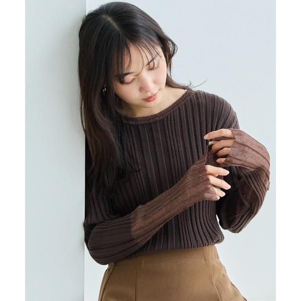 『セール実施中』ZOZO問い合わせ番号:95448529ショップ:LAVEANGE，ラビアンジェブランド:LAVEANGE，ラビアンジェ商品名:【洗える】シアースリーブリブニットカテゴリ:トップス>ニット/セーターブランド品番:575...