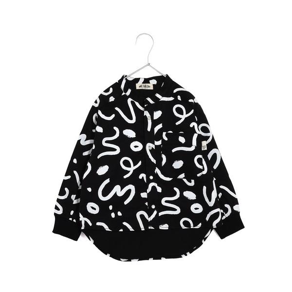 ZOZO問い合わせ番号:95448836ショップ:MAKE YOUR DAY，メイクユアデイブランド:MAKE YOUR DAY，メイクユアデイ商品名:総柄バンドカラー長袖シャツ■80〜140cmカテゴリ:トップス>シャツ/ブラウスブ...