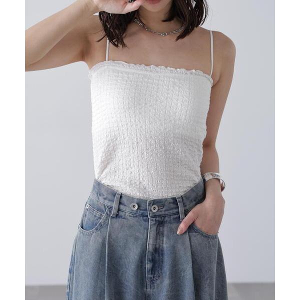 『タイムセール実施中』ZOZO問い合わせ番号:95450503ショップ:FREE'S MART，フリーズマートブランド:FREE'S MART，フリーズマート商品名:◆［ＭＦＭ］カップ付ぽこぽこキャミソールカテゴリ:トップス>キャミソ...