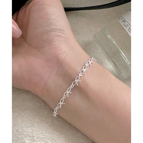 ZOZO問い合わせ番号:95484551ショップ:Fun &amp; Daily，ファンアンドデイリーブランド:Fun &amp; Daily，ファンアンドデイリー商品名:F＆D : チェーンリボンブレスレット(Silver925)カテゴリ...