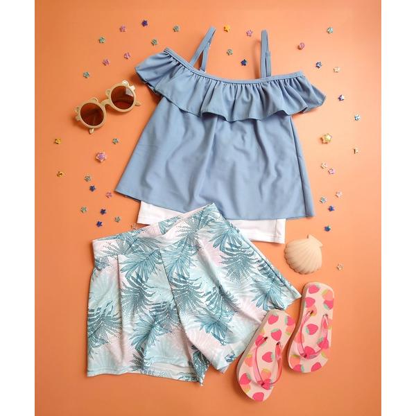 ※このアイテムは返品・交換対象外商品です。ZOZO問い合わせ番号:95484833ショップ:OSYAREVO，オシャレボブランド:OSYAREVO，オシャレボ商品名:キッズ オフショルダー フリル 水着 セットアップカテゴリ:水着/着物・浴...