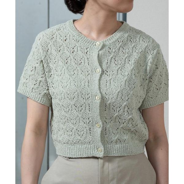 『セール実施中』ZOZO問い合わせ番号:95578556ショップ:eim，エイムブランド:lawgy，ラウジー，eim，エイム商品名:openwork mesh short sleeve cardigan / オープンワークメッシュショート...