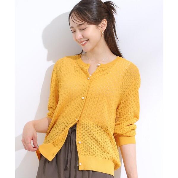 『セール実施中』ZOZO問い合わせ番号:95579193ショップ:SHOO・LA・RUE，シューラルーブランド:DRESKIP，ドレスキップ商品名:【S-LL】透かし編みが大人上品 マルチボタンニットカーディガンカテゴリ:トップス>カ...