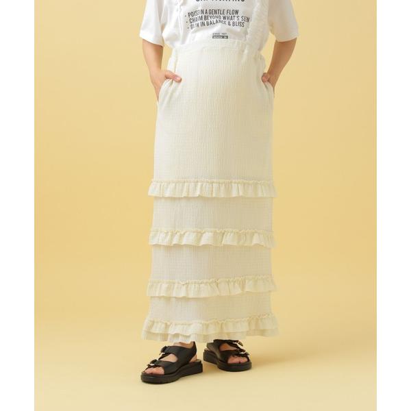 『タイムセール実施中』ZOZO問い合わせ番号:95610543ショップ:LEPSIM，レプシィムブランド:LEPSIM，レプシィム商品名:【産前・産後対応】マタニティ／フリルティアードスカート2　498026カテゴリ:ママ＆ベビー>マ...