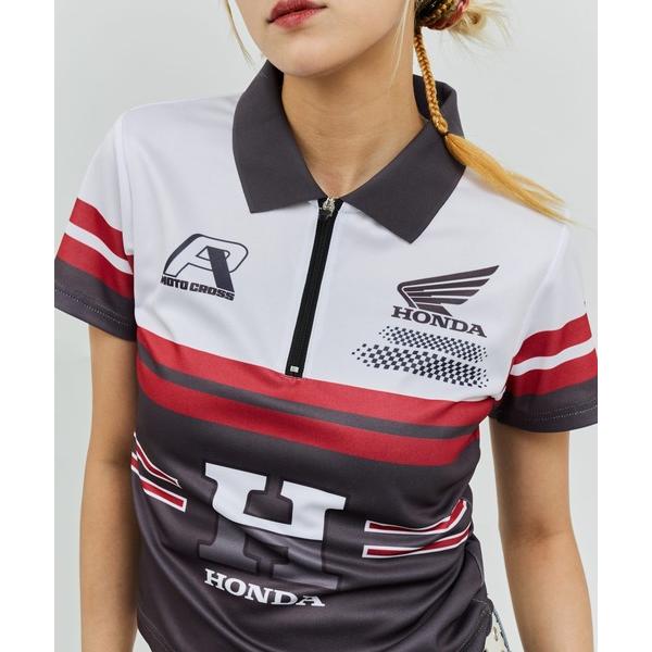 『タイムセール実施中』ZOZO問い合わせ番号:95611077ショップ:atmos pink，アトモスピンクブランド:atmos pink，アトモスピンク商品名:HONDA x atmos pink Racing Polo Shirt / ...