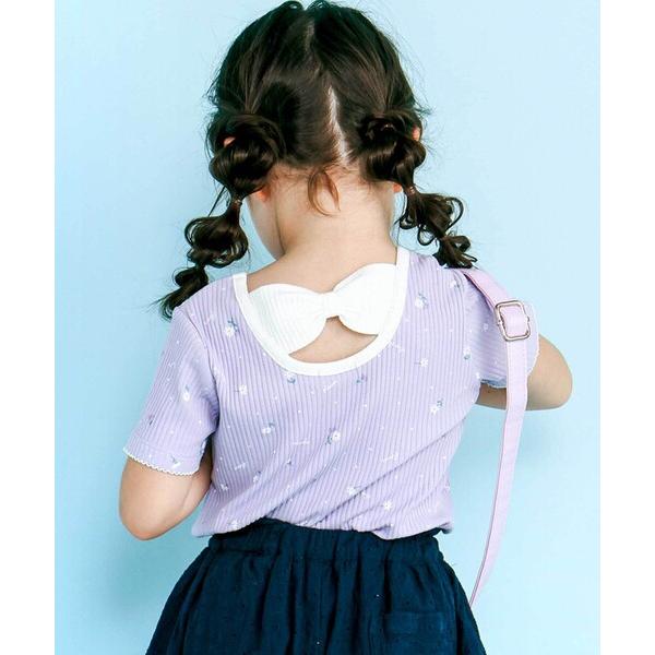 『タイムセール実施中』ZOZO問い合わせ番号:95644817ショップ:BEBE ONLINE STORE，ベベ オンラインストアブランド:SLAP SLIP，スラップスリップ商品名:花柄バックリボンTシャツ(80~130cm)カテゴリ:ト...