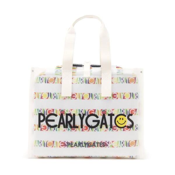 ZOZO問い合わせ番号:95645329ショップ:the HOUSE，ザハウスブランド:PEARLY GATES，パーリーゲイツ商品名:【PEARLY GATES】Bio PG SMILEシールボーダー柄TPUロッカーバッグ (UNISEX...