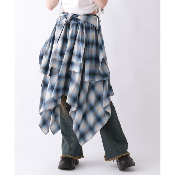 ZOZO問い合わせ番号:95646668ショップ:repipi armario，レピピアルマリオブランド:repipi armario，レピピ アルマリオ，10C REPIPI，ジューシーレピピ商品名:チェックシャツレイヤーフウスカートカテ...