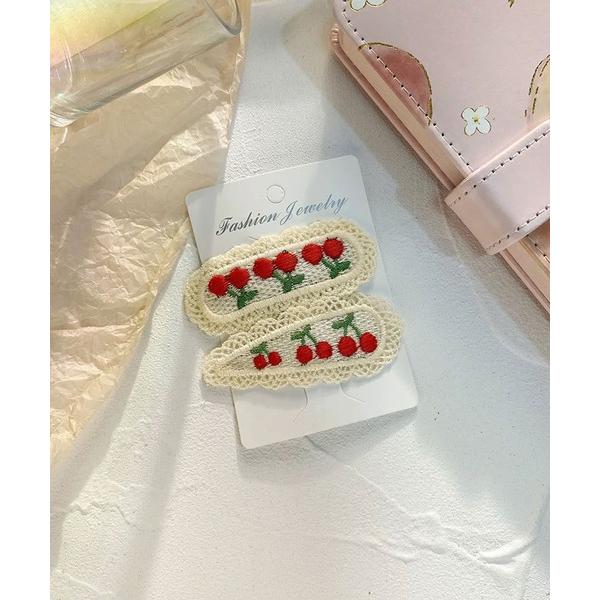 『タイムセール実施中』ZOZO問い合わせ番号:95646731ショップ:RiNc，リンクブランド:Bambin，ボンバン商品名:【 Bambin / ボンバン 】 2個セットフルーツ レース ヘアピン / ヘアアクセサリーカテゴリ:ヘアアク...