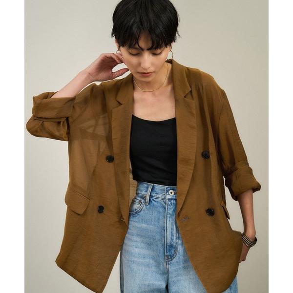 『セール実施中』ZOZO問い合わせ番号:95647635ショップ:ADAM ET ROPE'，アダムエロペブランド:SALON adam et rope'，サロン アダム エ ロペ商品名:シアーリライムテーラードジャケットカテゴリ:ジャケッ...