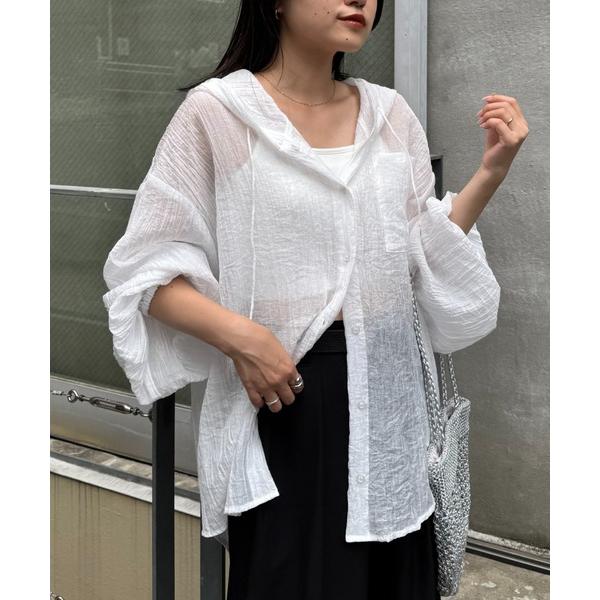 ZOZO問い合わせ番号:95647822ショップ:CIAOPANIC TYPY，チャオパニックティピーブランド:CIAOPANIC TYPY，チャオパニックティピー商品名:【新色追加/体型カバーも叶う】フード付きシアーシャツカテゴリ:トップ...