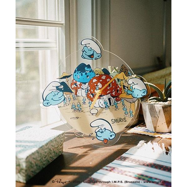 『セール実施中』ZOZO問い合わせ番号:95679767ショップ:studio CLIP，スタディオクリップブランド:studio CLIP，スタディオクリップ商品名:アクリル時計[スマーフコラボ]カテゴリ:インテリア>掛け時計ブラン...