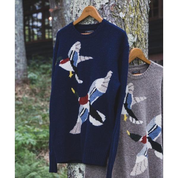 『セール実施中』ZOZO問い合わせ番号:95680000ショップ:BEAMS MEN，ビームス メンブランド:BEAMS PLUS，ビームスプラス商品名:インターシャ クルーネック ニットカテゴリ:トップス>ニット/セーターブランド品...