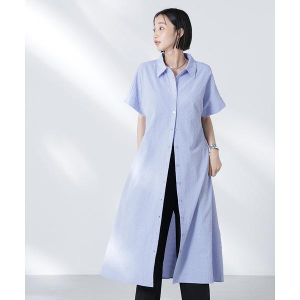 『タイムセール実施中』ZOZO問い合わせ番号:95680145ショップ:NANO universe，ナノユニバースブランド:NANO universe，ナノユニバース商品名:サッカードルマンスリーブシャツワンピースカテゴリ:ワンピース/ドレ...