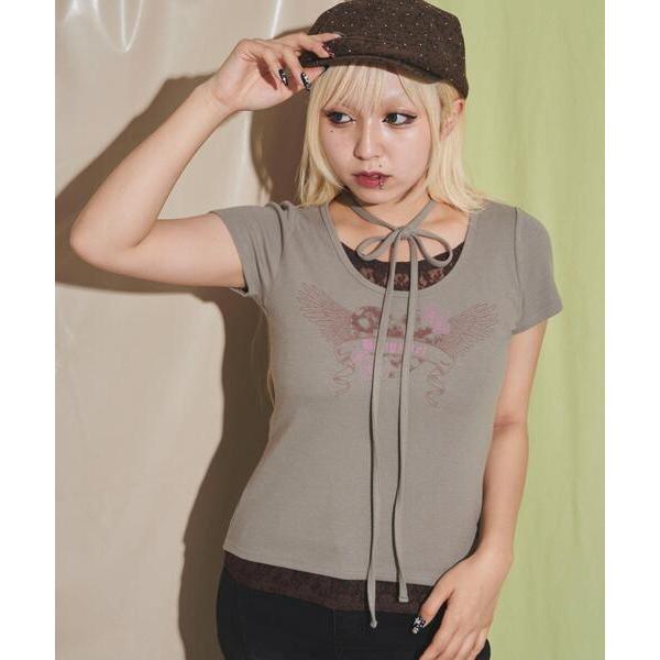 『セール実施中』ZOZO問い合わせ番号:95680667ショップ:WEGO，ウィゴーブランド:DISPARK，ディスパーク，WEGO，ウィゴー商品名:DISPARK/チョーカー付きレースレイヤードピチTカテゴリ:トップス>Tシャツ/カ...