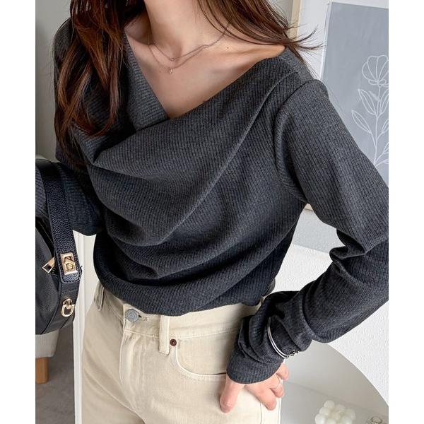 『タイムセール実施中』ZOZO問い合わせ番号:95681102ショップ:RANAN，ラナンブランド:RANAN，ラナン商品名:［26SS新色追加］2WAYドレープオフショルリブロンTカテゴリ:トップス>Tシャツ/カットソーブランド品番...