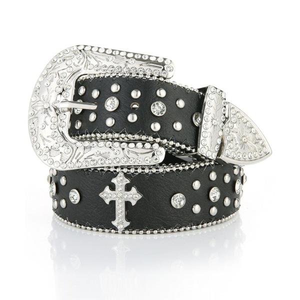 ZOZO問い合わせ番号:95681182ショップ:rovtski，ロフトスキーブランド:Bling Leads，ブリングリーズ，rovtski，ロフトスキー商品名:Z)【BLINGLEADS】ZK-95 CROSS STUDDED BELT...