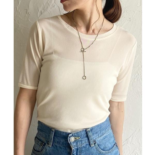 『タイムセール実施中』ZOZO問い合わせ番号:95682438ショップ:wears，ウェアーズブランド:She's Closet，シーズクローゼット商品名:クルーネックシースルー/半袖シアーTシャツカットソートップスカテゴリ:トップス&gt...
