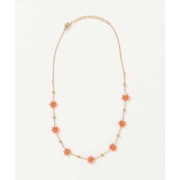 ZOZO問い合わせ番号:95713917ショップ:HIKA，ヒカブランド:rae，レイ商品名:【rae】フラワービーズネックレスカテゴリ:アクセサリー>ネックレスブランド品番:rae-217カラー:グリーン，オレンジ，シルバー，マルチ...