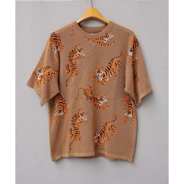 『タイムセール実施中』ZOZO問い合わせ番号:95714461ショップ:BEAVER，ビーバーブランド:BEAVER，ビーバー商品名:B omnivore/ビーオムニボー  RNトラ総柄WJQD クルーネックS/Sカテゴリ:トップス>...