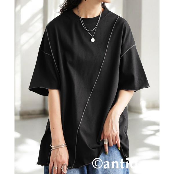 ZOZO問い合わせ番号:95714811ショップ:antiqua，アンティカブランド:antiqua，アンティカ商品名:メロウステッチトップスカテゴリ:トップス>Tシャツ/カットソーブランド品番:AY-00075素材:本体：綿100%...