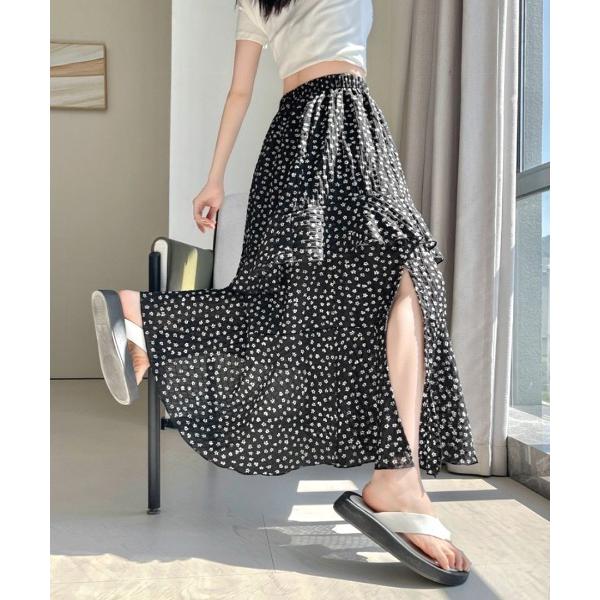 『タイムセール実施中』ZOZO問い合わせ番号:95714926ショップ:Ada.，エイダブランド:REMUR，レミュール商品名:花柄サイドスリットフレアロングスカートカテゴリ:スカート>スカートブランド品番:145-02185素材:ポ...