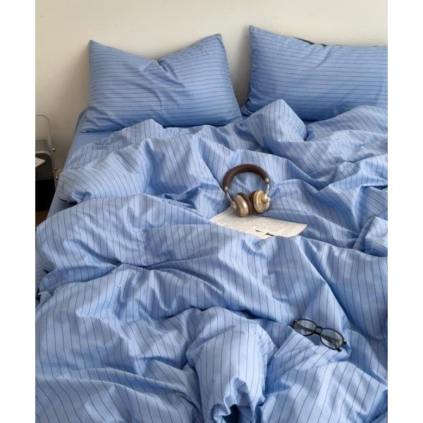 ZOZO問い合わせ番号:95715372ショップ:Fun &amp; Daily，ファンアンドデイリーブランド:Fun &amp; Daily，ファンアンドデイリー商品名:F＆D : 3ピース ストライプ ベッドカバー 枕カバー 寝具（シン...